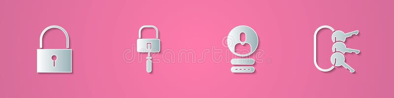 Set Paper Cut Lock, Picks for Lock Picking, Create Account Screen and ...