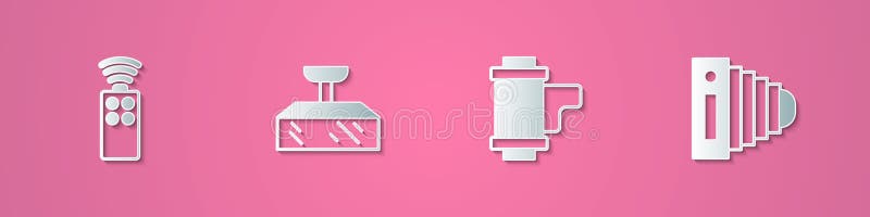 Set Paper Cut Remote Control for Camera, Softbox Light, Camera Roll ...