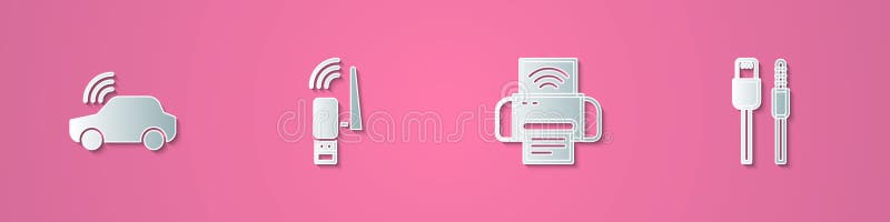 Set Paper Cut Smart Car System, Usb Wireless Adapter, Printer and USB ...