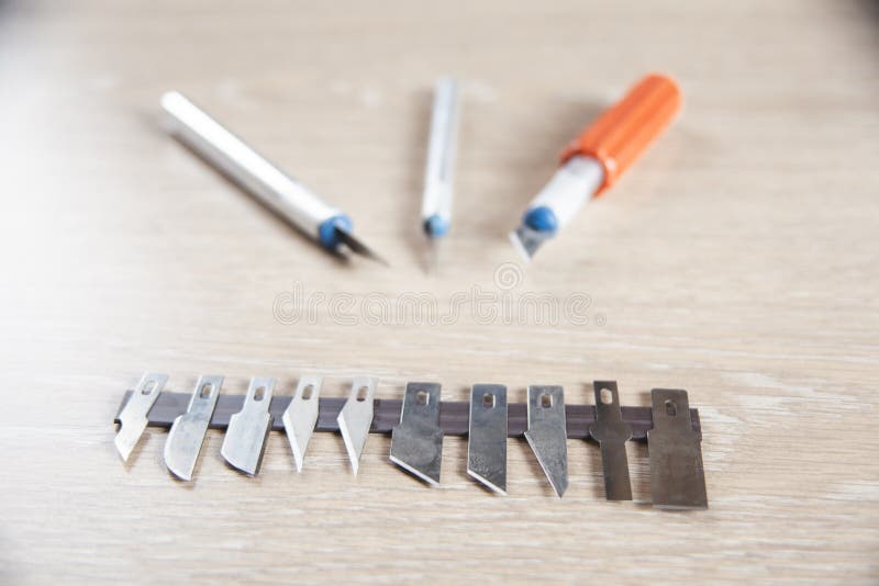 Set of Paper Cutter for Office and School Stock Image - Image of cutter ...