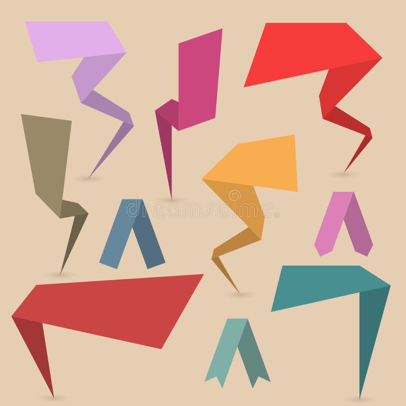 Set Paper Design Elements, Vector Illustration. Stock Vector ...