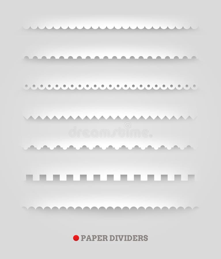Set of paper dividers stock vector. Illustration of decorative - 30647749