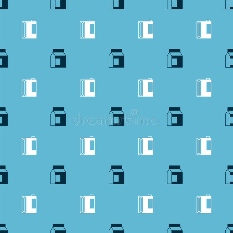 Set Paper Package for Milk and Kefir on Seamless Pattern. Vector Stock ...