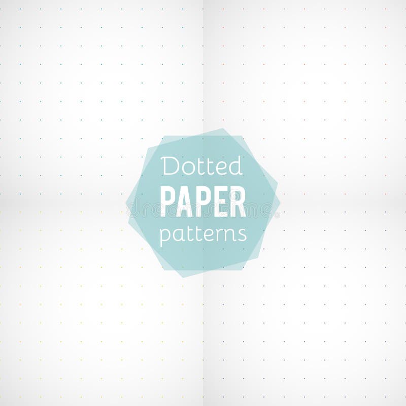 Set: Paper Patterns. Dotted Papers in Different Colors Stock Vector ...
