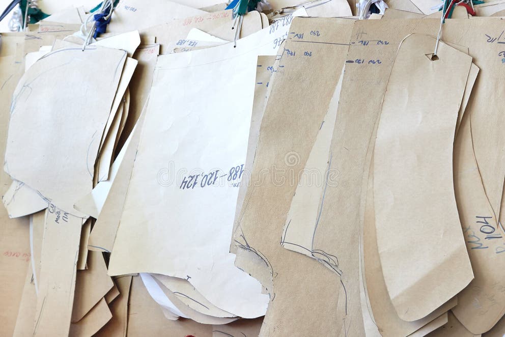 A Set of Paper Patterns and Large-sized Templates. Stock Image - Image ...