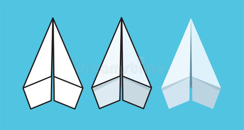 Set of Paper Plane Vector Illustration Stock Vector - Illustration of ...