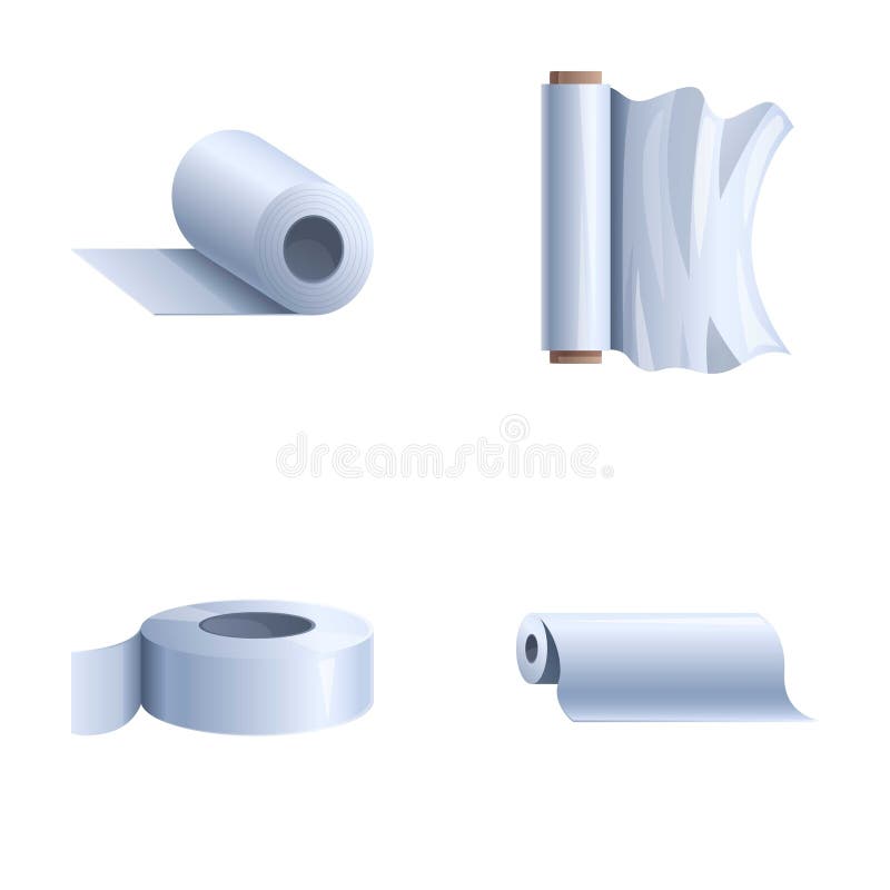 Set of Paper Roll Illustrations Stock Vector - Illustration of isolated ...