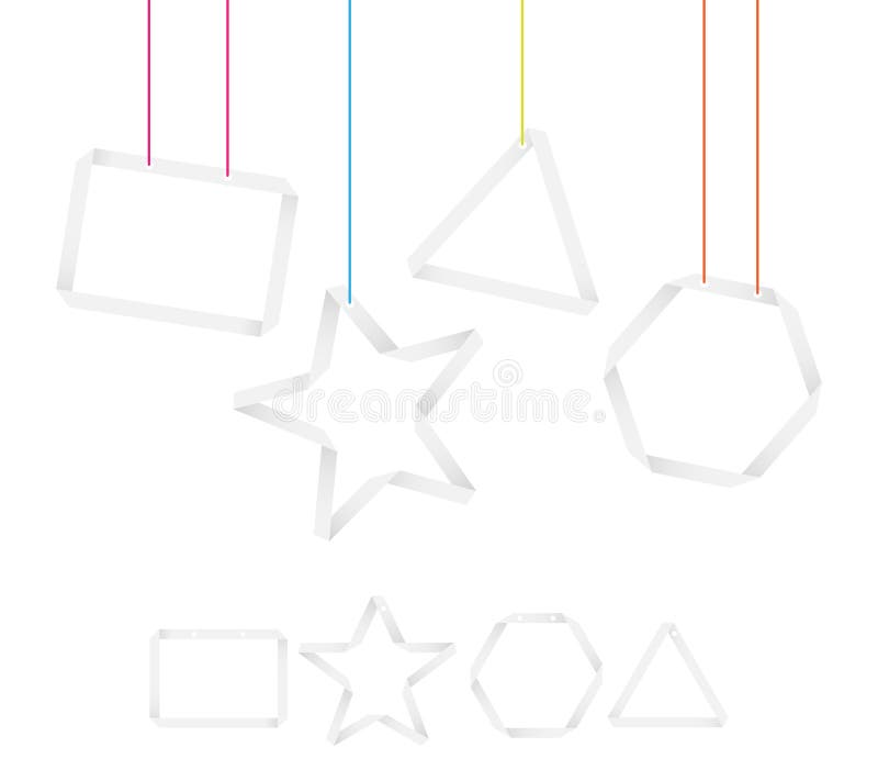 Set of Paper Shapes with Space for Text Stock Vector - Illustration of ...