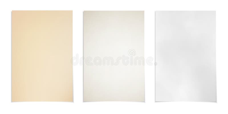 A Set of Paper Sheets. Blank Paper Page. Template for Graphic Designers ...