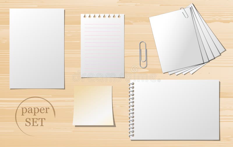 Set of paper sheets stock vector. Illustration of office - 40062336