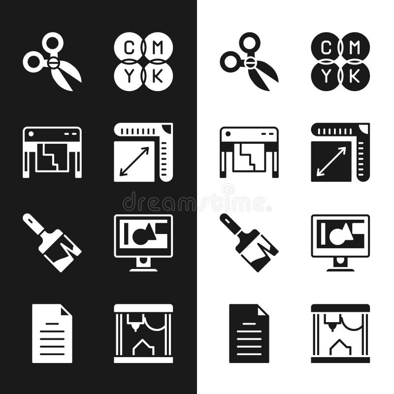 Set Paper Size, Plotter, Scissors, CMYK Color Mixing, Paint Brush ...