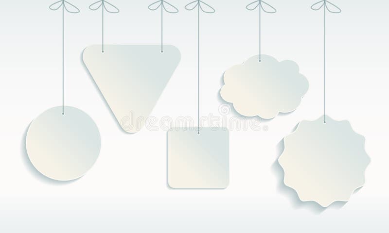 Set of paper tag icons stock vector. Illustration of ribbon - 50502612