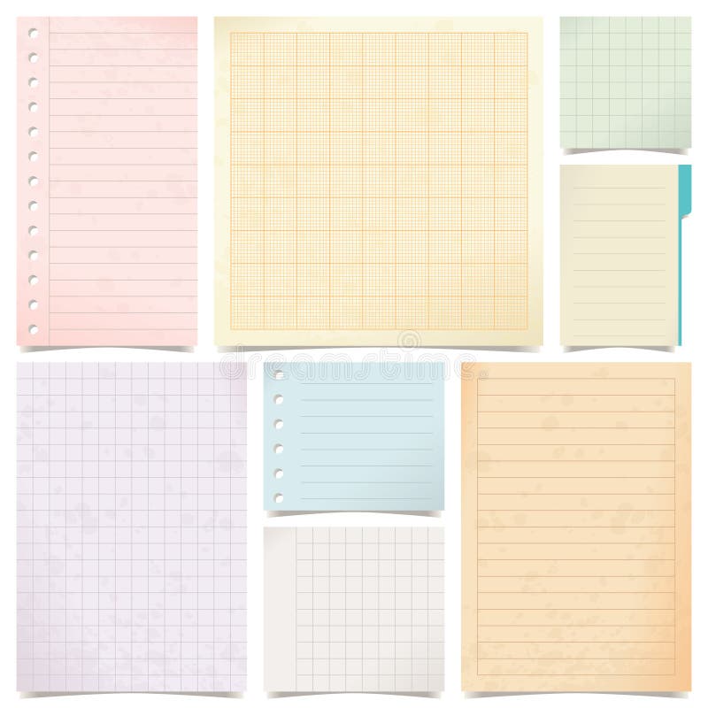 Set of paper stock vector. Illustration of colored, antique - 35942221