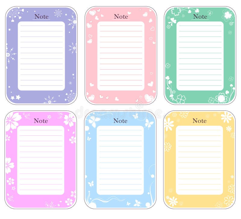 Set of Papers, Actual Set for Writing To-do S, Pages for a Planner or ...