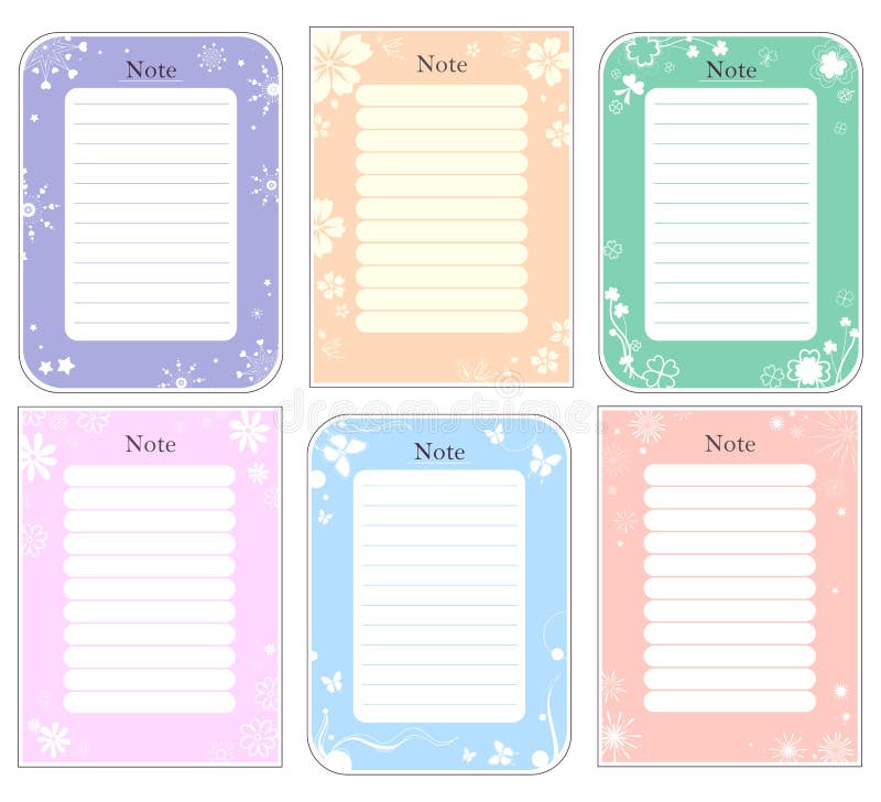 Set of Papers, Actual Set for Writing To-do S, Pages for a Planner or ...