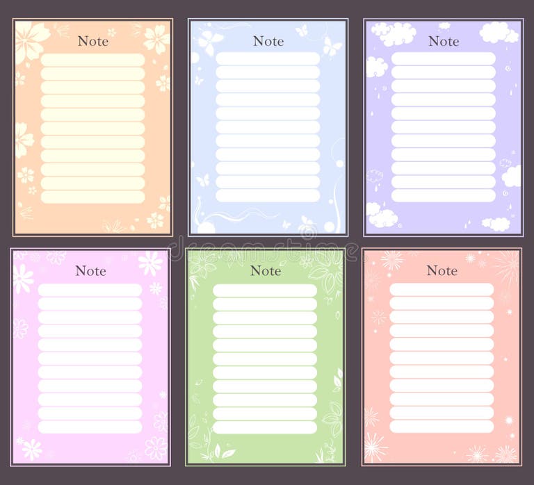 Set of Papers, Actual Set for Writing To-do S, Pages for a Planner or ...