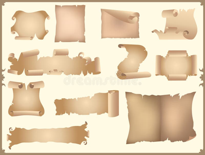 Set of papers sheets stock vector. Illustration of classic - 19583209