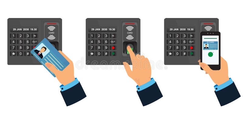 Set of Password and Fingerprint Security Device at Office or Home Door ...