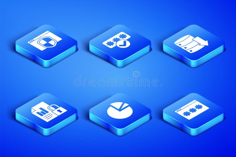 Set Password Protection Browser With Shield Pie Chart Infographic Document And Lock And