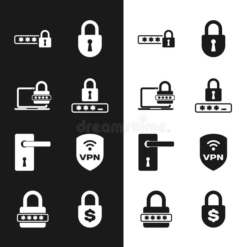 Set Password Protection, Laptop with Password, , Lock, Door Handle and ...