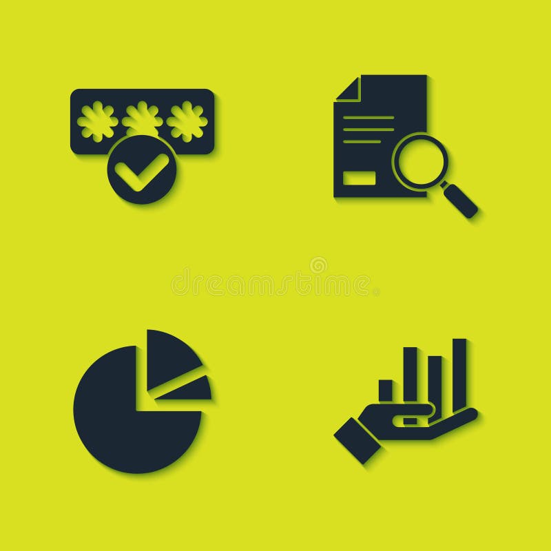 Set Password Protection, Pie Chart Infographic, and Document with ... Set Password Protection, Pie Chart Infographic, and Document with ...
