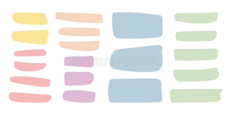 Set of Pastel Abstract Shapes, Place for Text. Rectangular Abstract ...