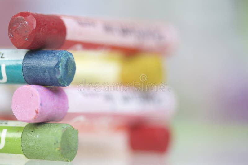 Set Pastel Art on a White Background Stock Photo - Image of ...