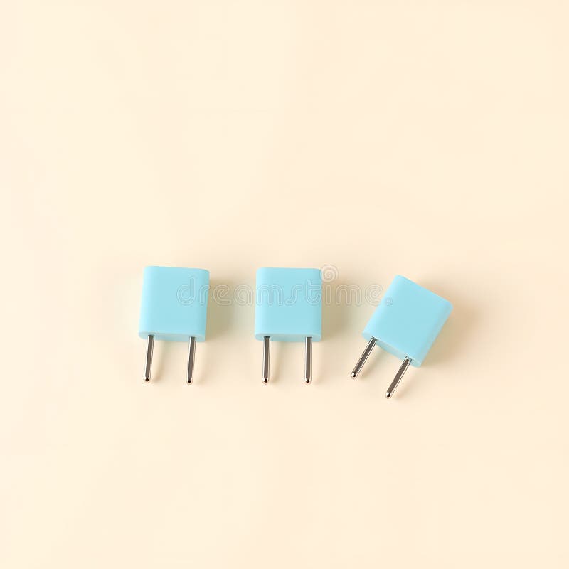 A Set of Pastel Blue Desktop Cable Clips on a Cream Gradient Background ...