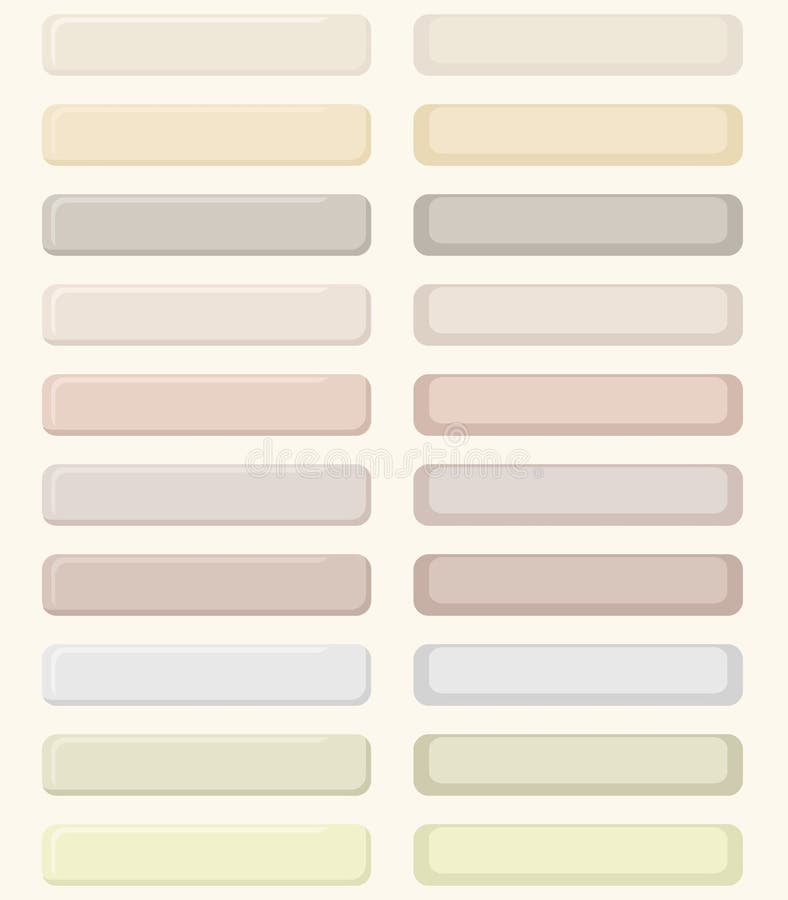 Set of Pastel Buttons for Web Design. Stock Vector - Illustration of ...