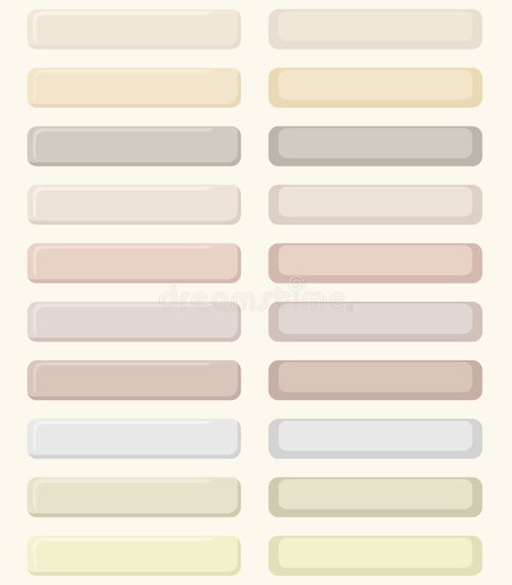Set of Pastel Buttons for Web Design. Stock Vector - Illustration of ...
