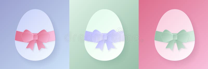 Set of Pastel Colored 3D Egg Shape Frame Design Stock Vector ...