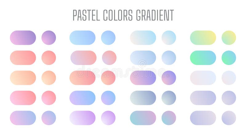Set of Pastel Gradient Colourful Backgrounds. Modern Display Themes ...