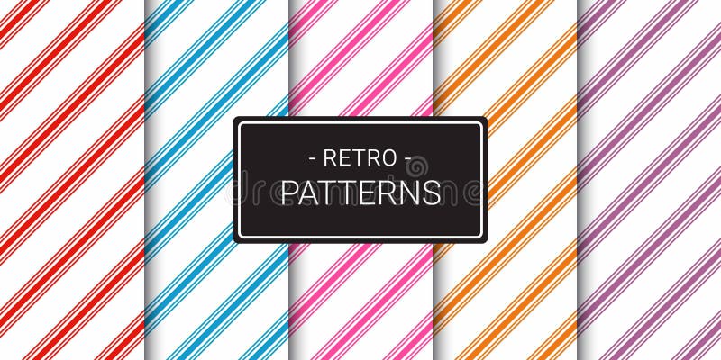Set of Pastel Retro Style Seamless Patterns in EPS 10 Stock Vector ...