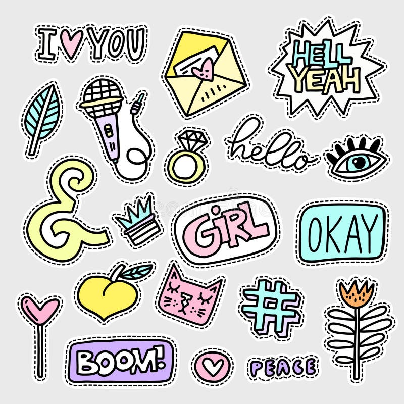Set of patch designs stock vector. Illustration of badge - 98056033