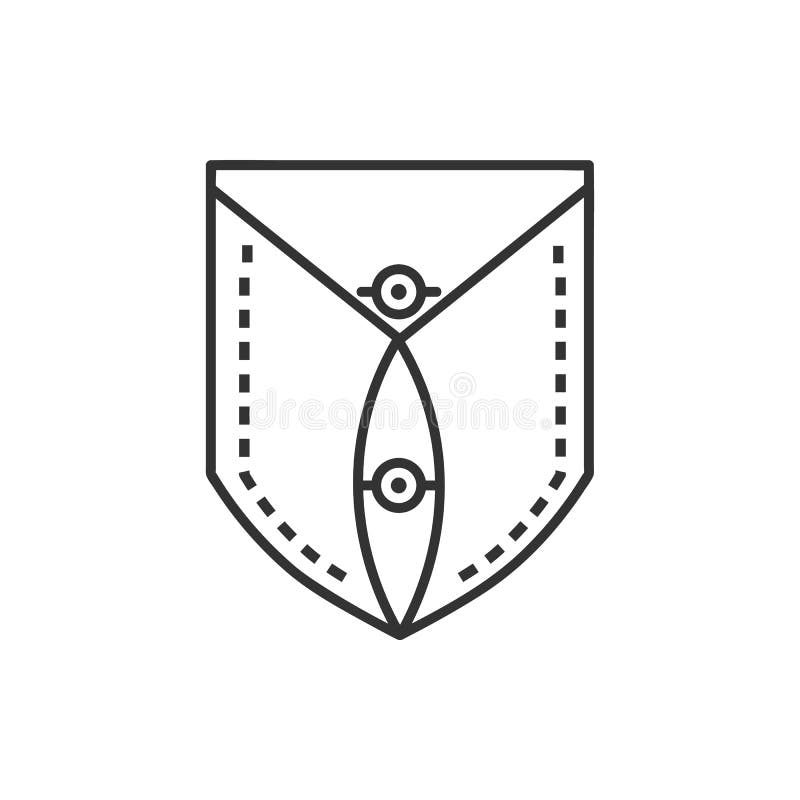 Set of Patch Pockets, Fabric for Clothes. Stock Illustration ...