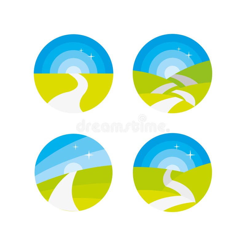 Path stock vector. Illustration of landscape, path, green - 276191620