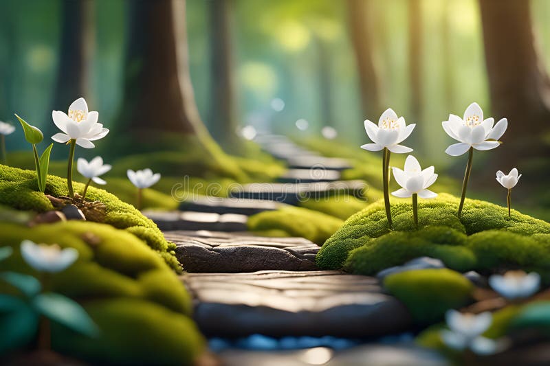 Set of Paths in the Midst of Nature on Both Sides. Background Wallpaper ...