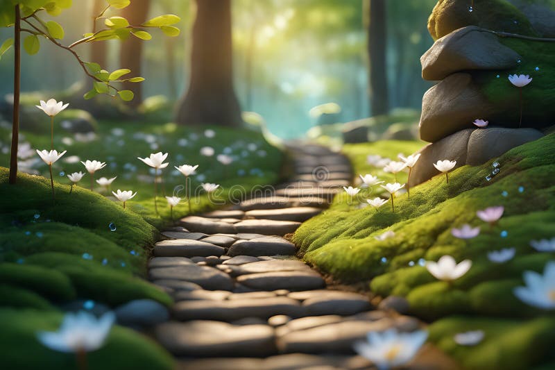 Set of Paths in the Midst of Nature on Both Sides. Background Wallpaper ...