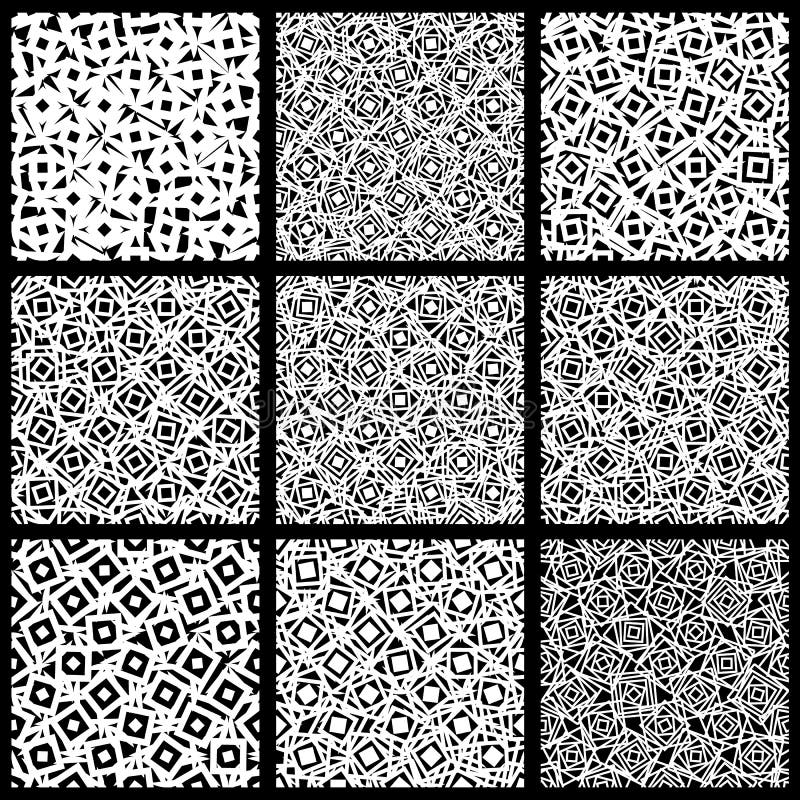 Set of 9 Pattern with Random, Irregular Shapes. Stock Vector ...