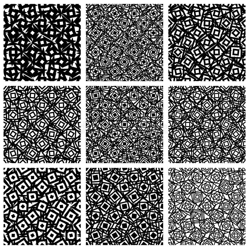 Set of 9 Pattern with Random, Irregular Shapes. Stock Vector ...