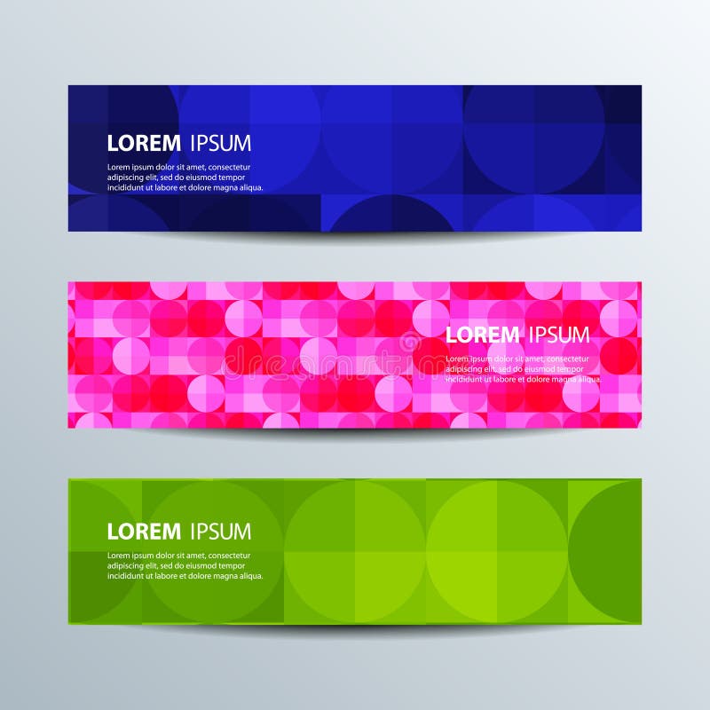 Set of patterned banners stock vector. Illustration of beautiful - 58704326