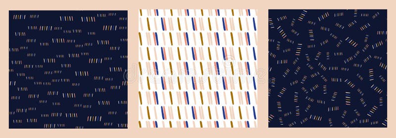 Set of Patterns from Abstract Shapes. Seamless Background with Creative ...