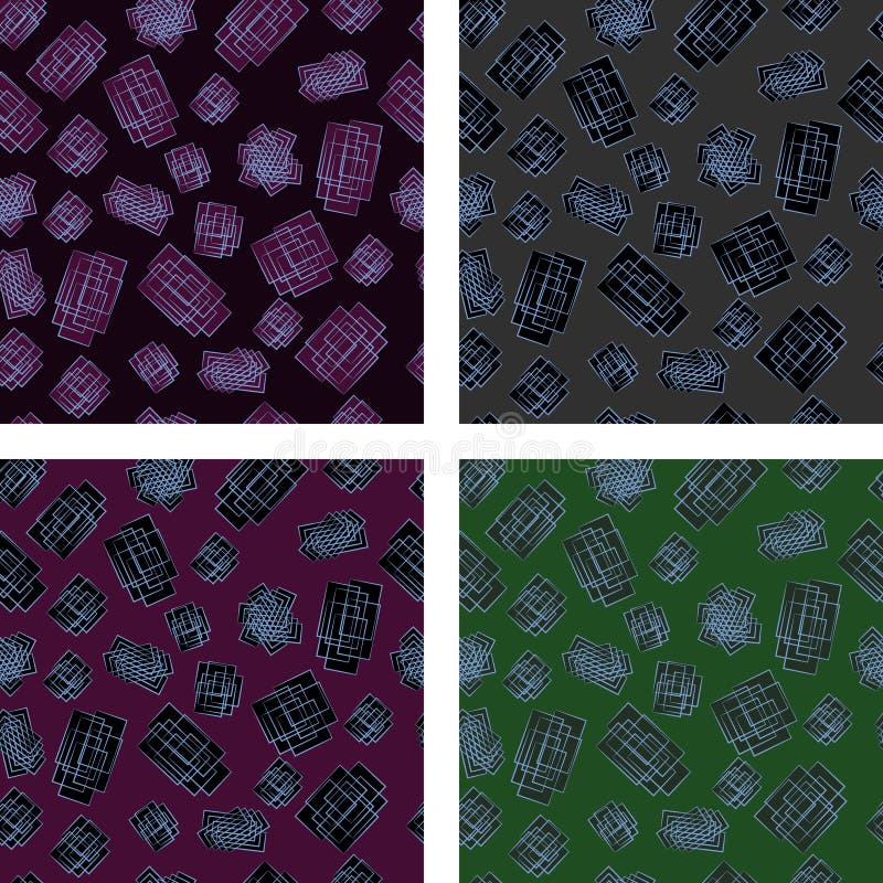 Set patterns of figures stock vector. Illustration of gray - 43070299