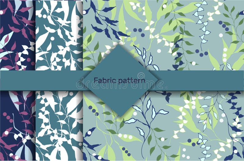 A Set of Patterns with a Floral Pattern. Bright Flying Texture Stock ...