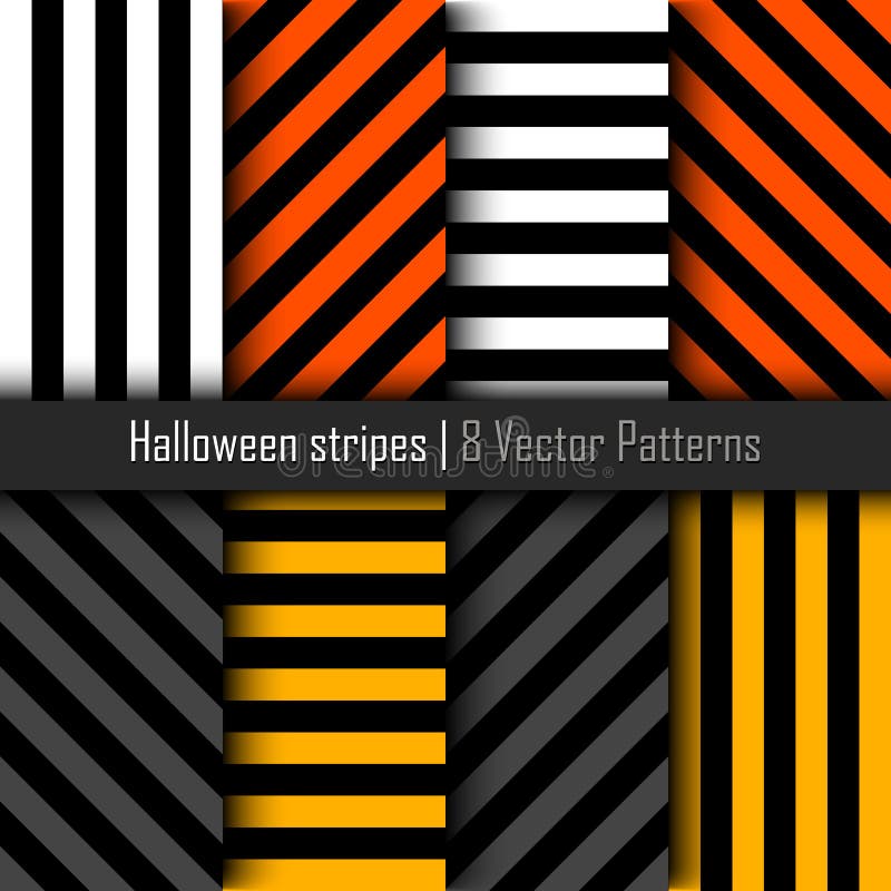 Set of Patterns for Halloween Stripes Background Stock Vector ...