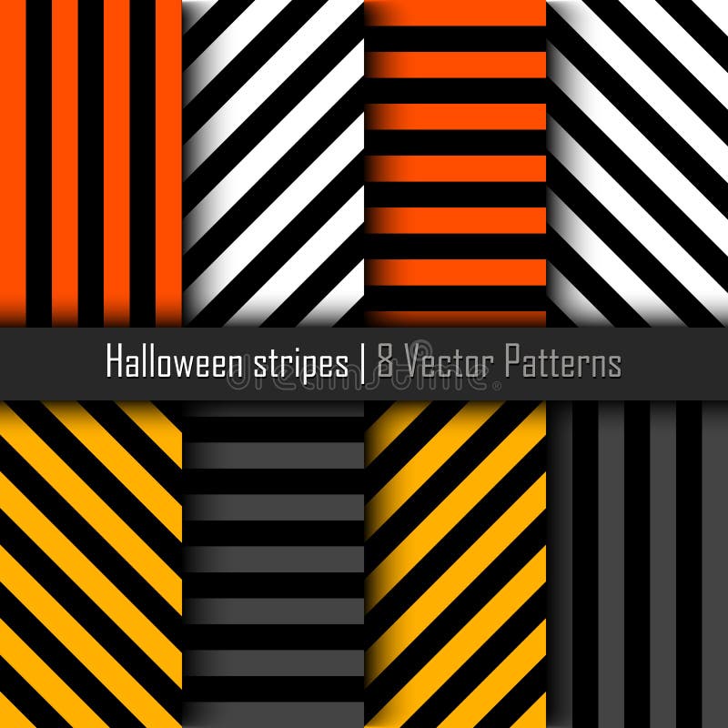 Set of Patterns for Halloween Stripes Background Stock Vector ...