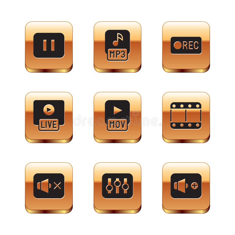 Set Pause Button, Speaker Mute, Sound Mixer Controller, MOV File, Live ...