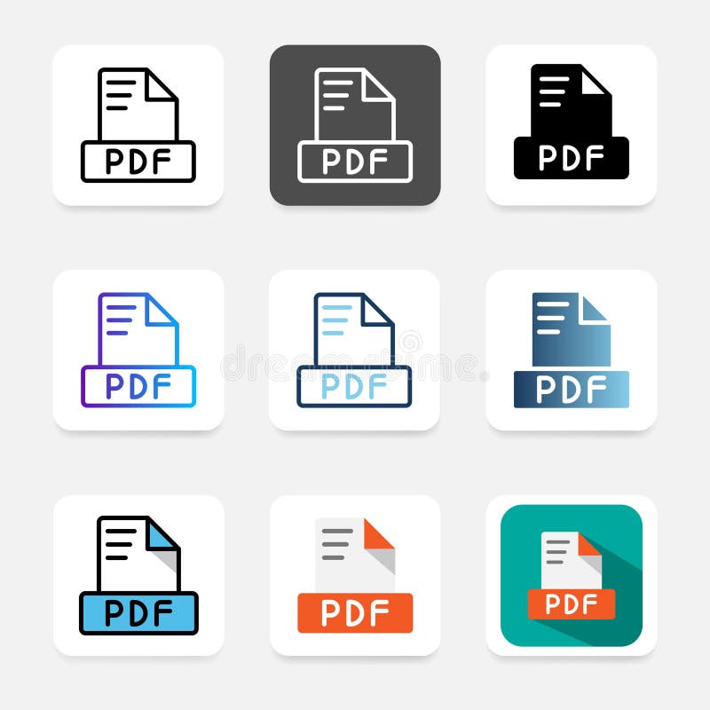 Set Pdf Icons File Format with a Clear and Easy To Read Display ...