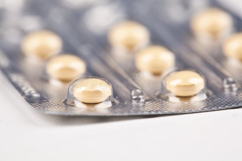 Set of Peach-coloured Pills Stock Photo - Image of pill, prescription ...