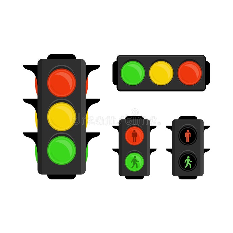 Set Types Traffic Lights Stock Illustrations – 17 Set Types Traffic ...